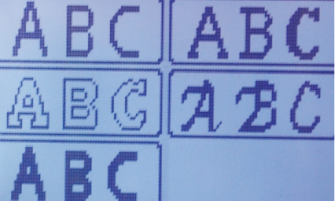 Built in Fonts for computer sewing and embroidery machine KR-1300-1 ...
